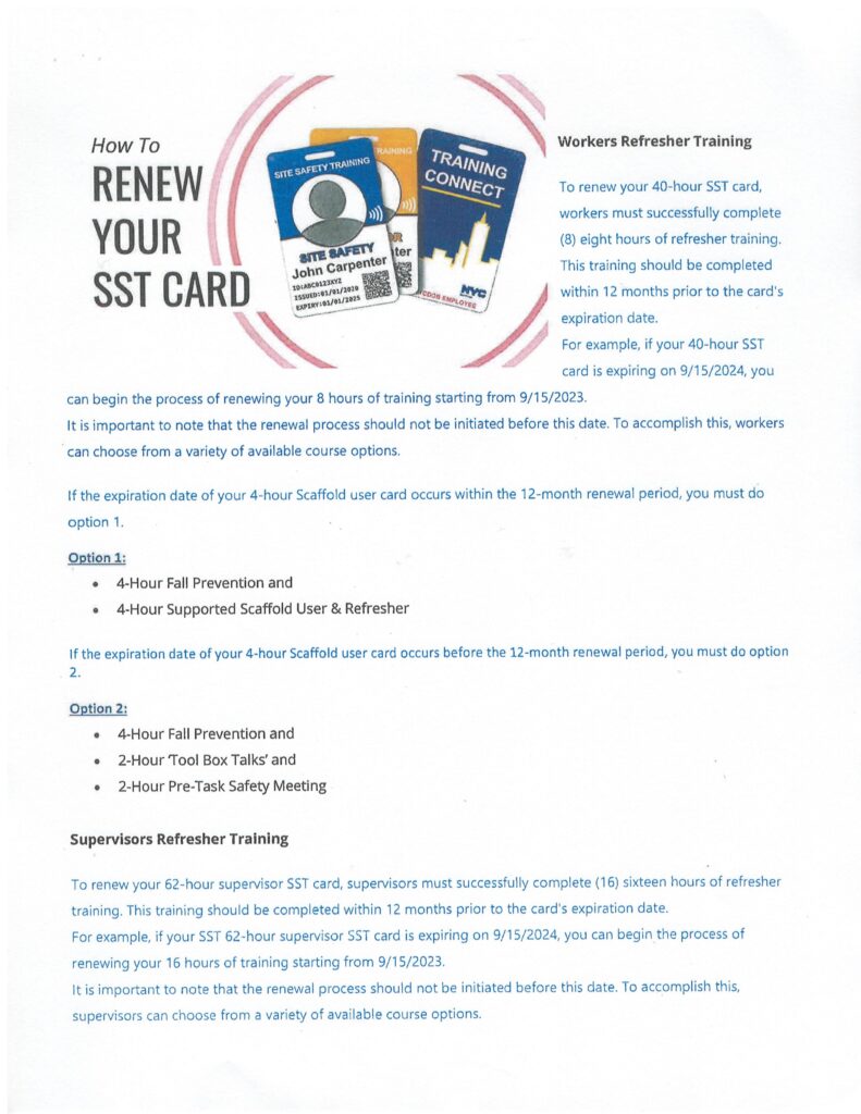 SST Card Renewal – Carpenters Local 926